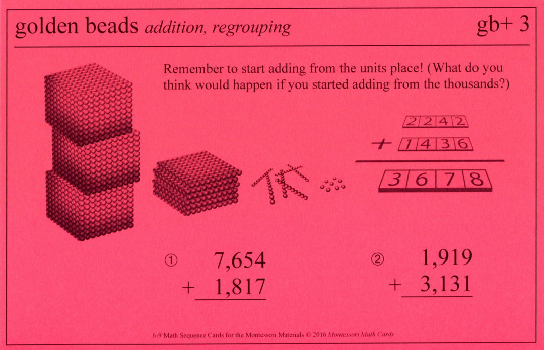 LE Montessori 6-9 Math Sequence Cards - Montessori Math Cards
