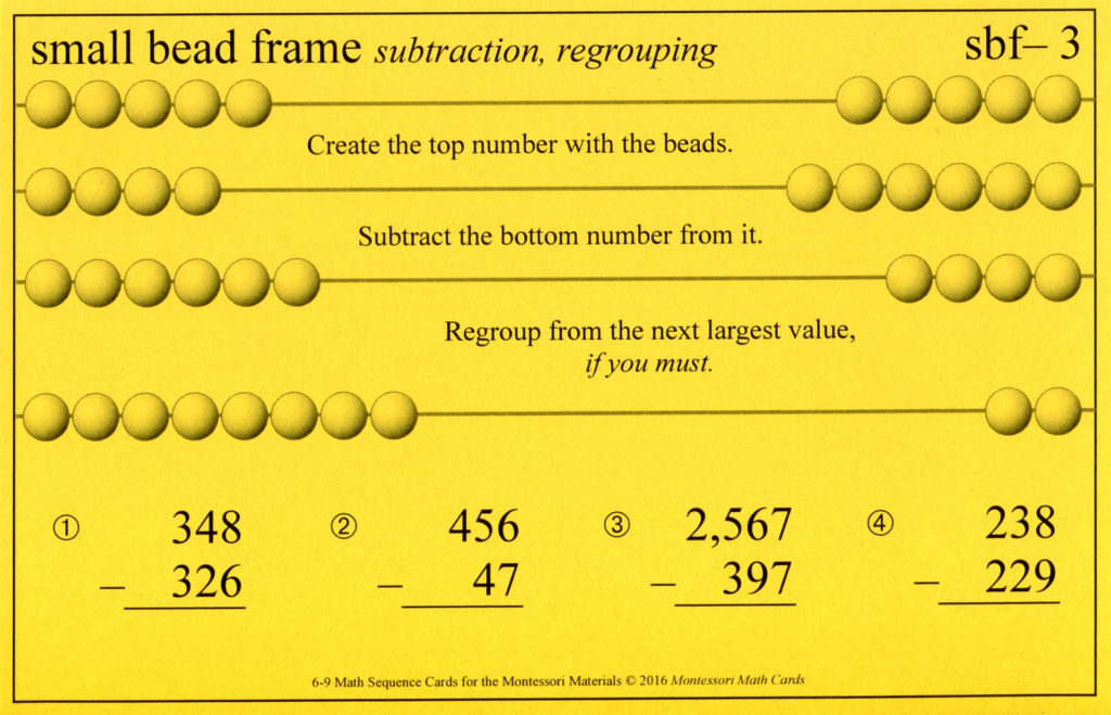 LE Montessori 6-9 Math Sequence Cards - Montessori Math Cards